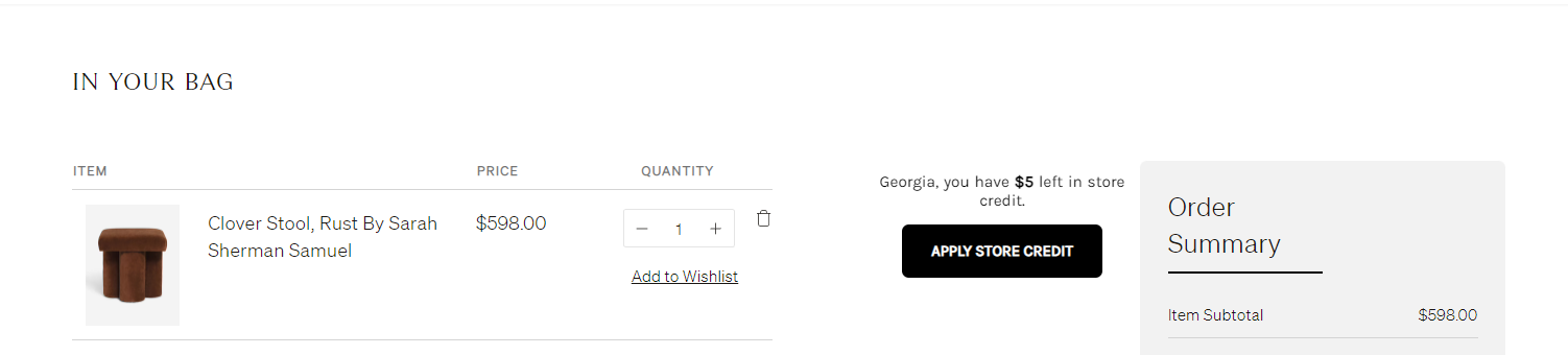 Where can I find my store credit balance? – Lulu and Georgia